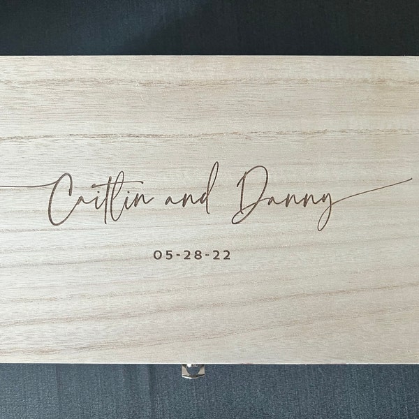 Personalised Couples Names Wedding Gift Keepsake Box, Personalized ...