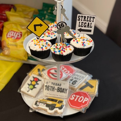 Cupcake Toppers Driver License Birthday, 16th Birthday Cupcake Toppers ...