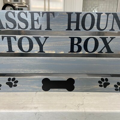 Dog Toy Box Large, Dog Toy Box, Pet Storage, Pet Organization, Pet Toy ...
