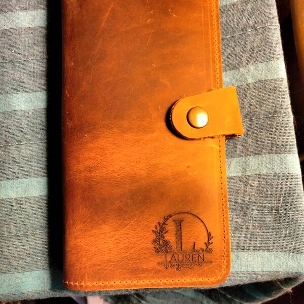 Leather Checkbook Sleeve, Checkbook Cover With Card Holders ...