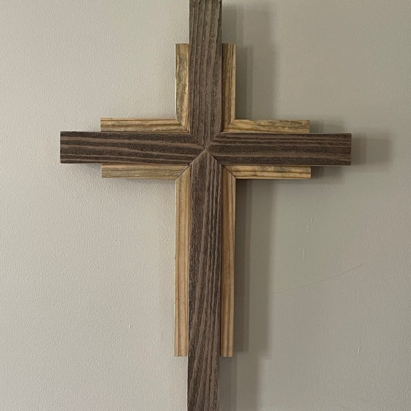 Small Barbed Wire Rustic Cedar Wood Wall Cross Decor Barbed Wire Cross ...