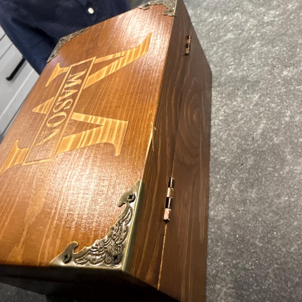 Personalized Wooden Gift Box With Lock & Key , Engraved Wood Jewelry ...