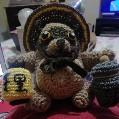 Tanuki Amigurumi Crochet Pattern Tutorial Kawaii Toy Plush Chart ...
