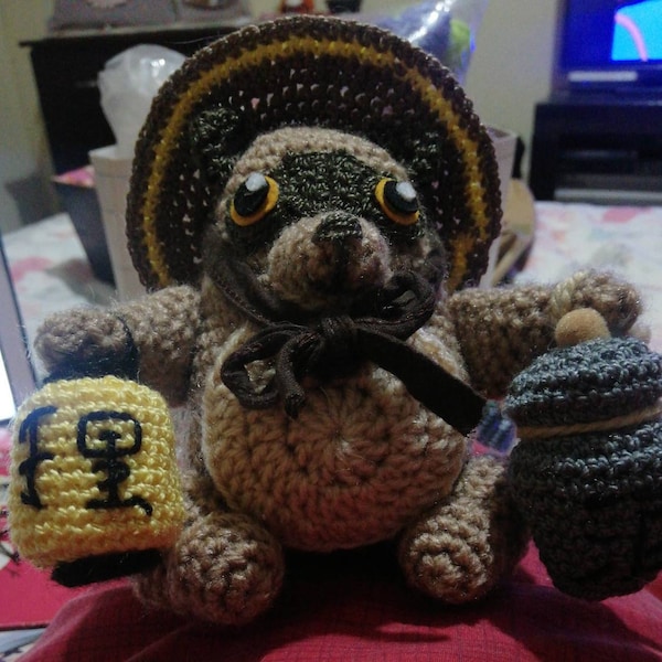 Tanuki Amigurumi Crochet Pattern Tutorial Kawaii Toy Plush Chart ...