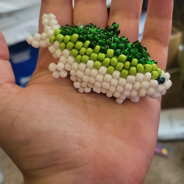 3D Beaded Fish Pattern - PDF Tutorial Seed Bead | DIY Peyote & Brick Stitch Beading Pattern ...