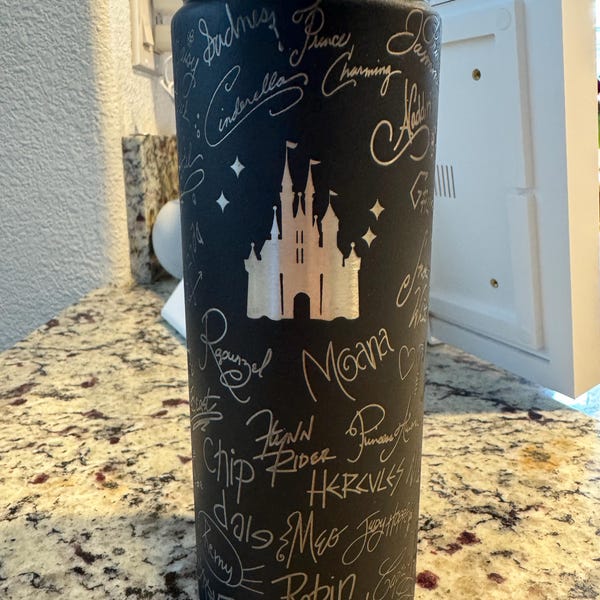 Castle and Characters Signature Cup, Characters Cup, Laser Engrave ...