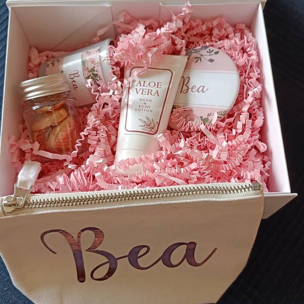 Happy Birthday Gift Box Filled, Rose Gold Best Friend Gift Box, Beauty ...