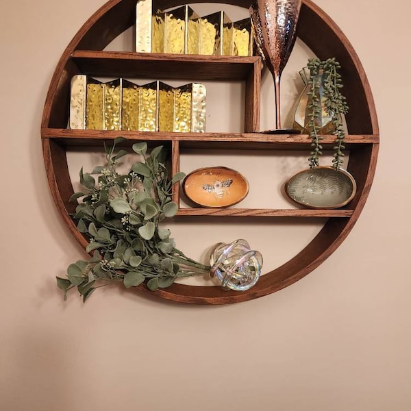 Half Circle Solid Wood Shelf. Floating Wall Shelf. Modern Design Shelf ...