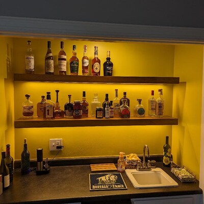 Modern LED Kitchen Floating Shelves, Kitchen Shelving, FREE Shipping ...