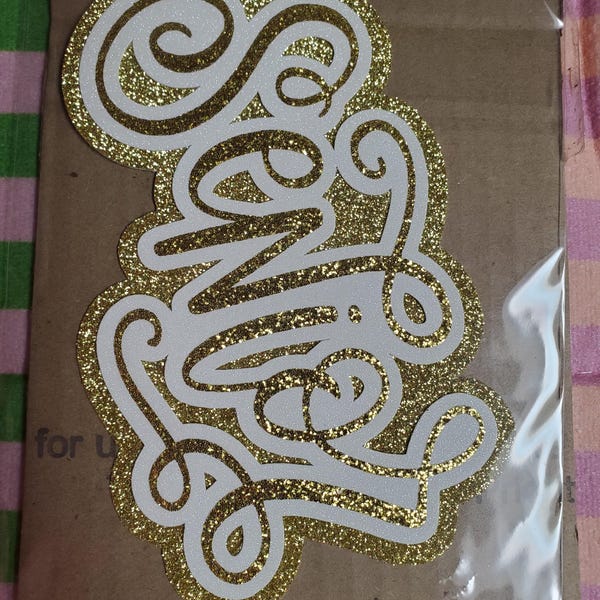 Senior WORD Glitter Cutout for Homecoming Mum | HOCO | Senior Mum or ...