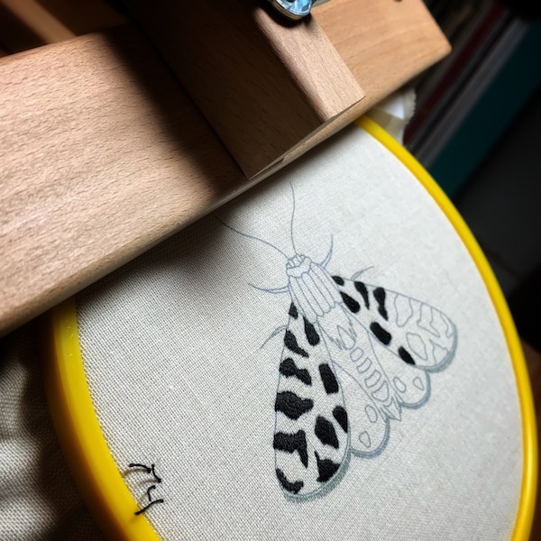 Hand Embroidery Pattern. PDF. Tiger Moth. Apantesis Incorrupta. How to ...
