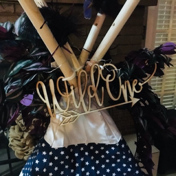 Wild One Arrow Wood Sign - Wood Sign Art, Wooden Sign, Laser Cut Wood ...