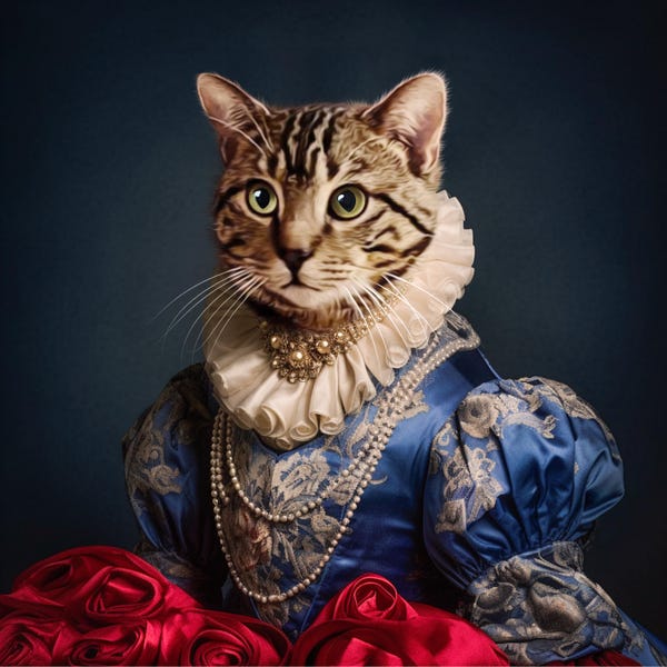 Custom Royal Cat Portrait, Renaissance Cat Painting, Pet Lovers Gift ...