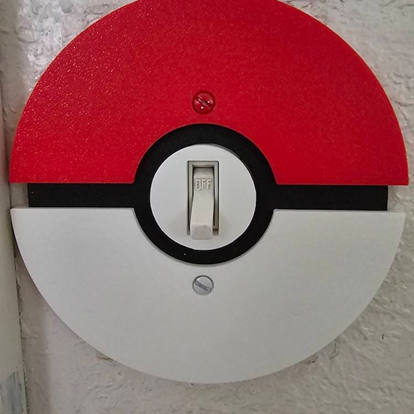 Pokemon Pokeball Light Switch Cover – Kids Room Decor, Gaming Nursery ...