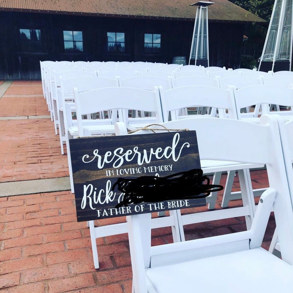 Father of the Bride in Loving Memory Wedding Sign - Etsy