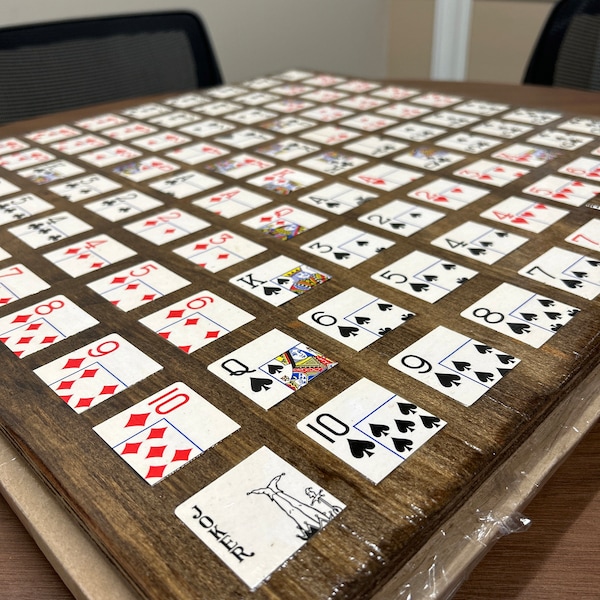 Handmade Wood Burned Sequence Game Board: 24-inch Square - Etsy