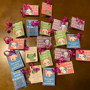 Axolotl Valentines Day Printable Cards for Kids, Printable Valentines ...