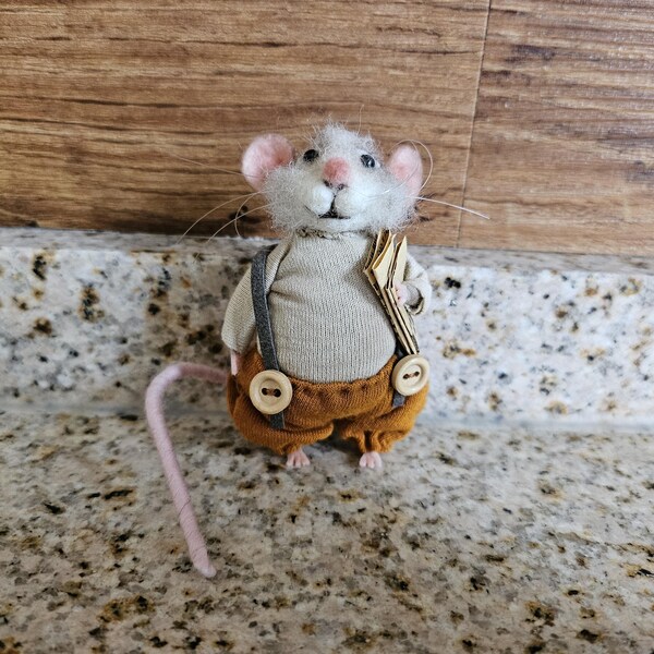 Needle Felted Mouse Professor, Needle Felted Animal, Law School ...