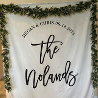 Wedding Last Name Banner, Boho Bridal Shower Decorations, Engagement ...