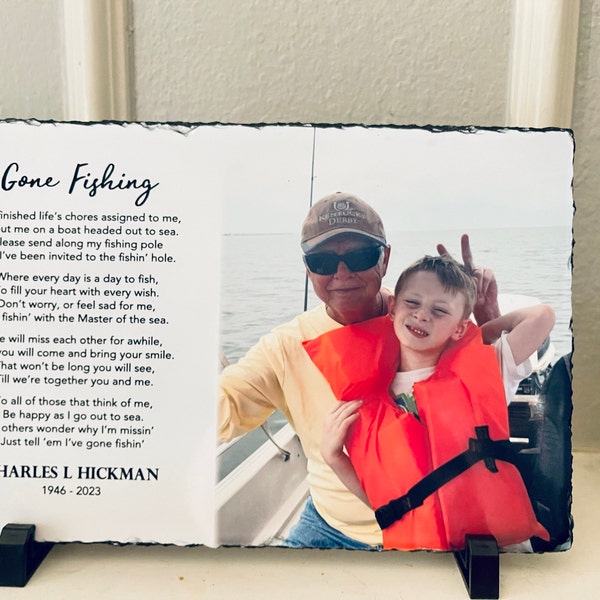 Gone Fishing Memorial, in Loving Memory Sign, in Loving Memory Gifts ...