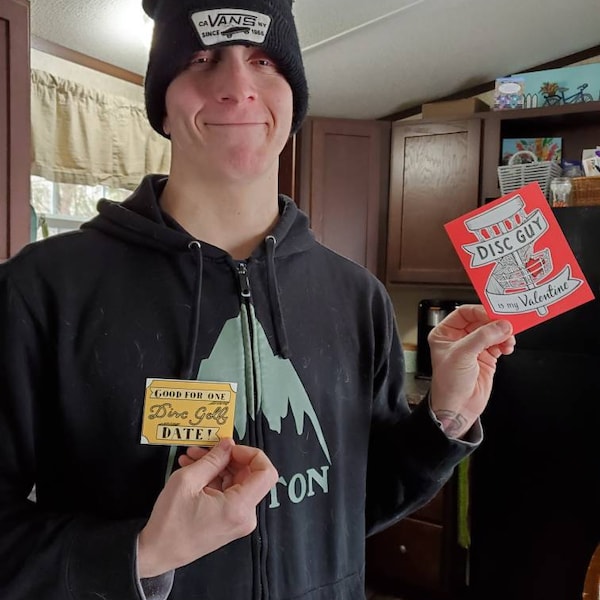 Disc Golf Valentine's Day Card With Coupon (blank Inside) | "disc Guy ...