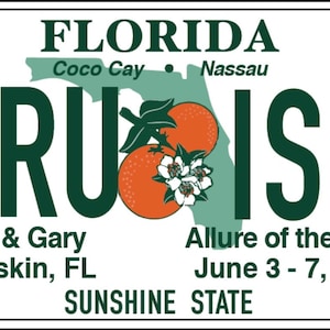 Florida License Plate / Cruise Duck Tags / Customized With Your ...