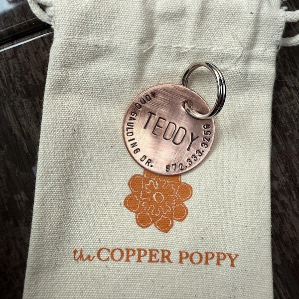 Custom Dog Tag / Custom Pet ID Tag - Lucy - in 1.25'' Domed Bronze ...