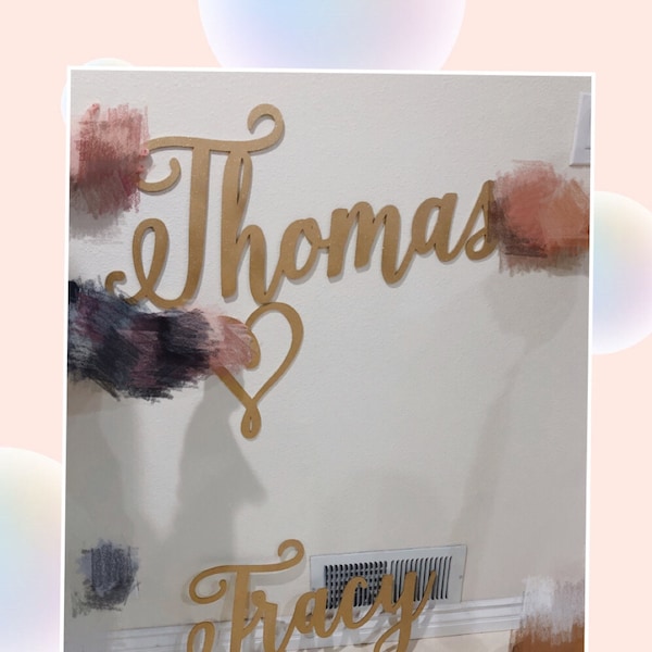 Personalized Couples Name Sign, Wedding Backdrop, Nursery Twins Decor ...
