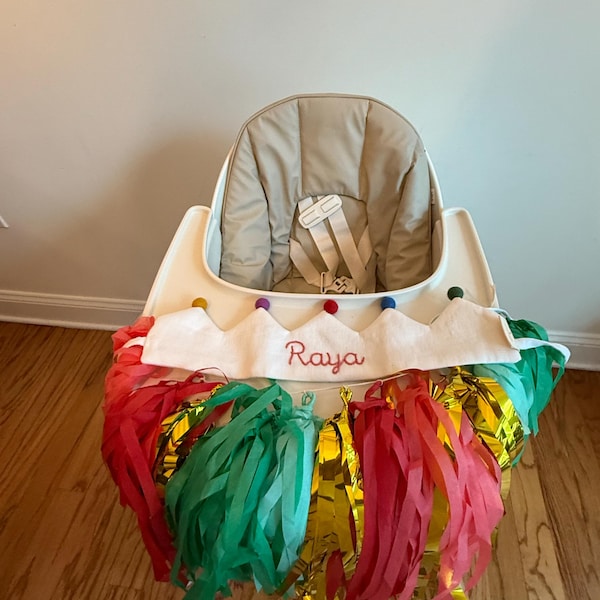 Number and Star Custom Linen Crown for Kids & Children's Birthday ...