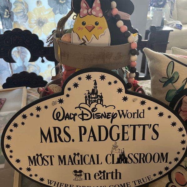 Most Magical Disney Teacher Wood Sign – Personalized Classroom Decor - Etsy