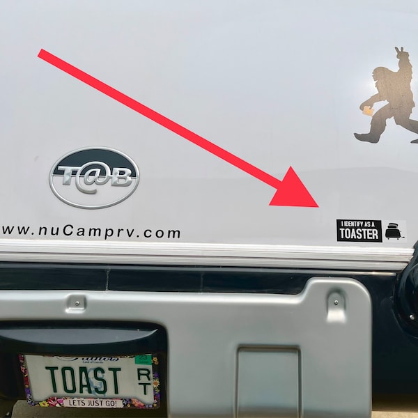 I Identify as A Toaster Bumper Sticker Decal With Flames for Scion Xb ...