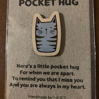 Pocket Hugs, Cat Pocket Token, Miss You Gift, Love You Gift, Back to ...
