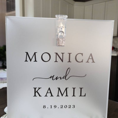 Minimal Personalized Name Card Box Wedding Acrylic Card Box - Etsy