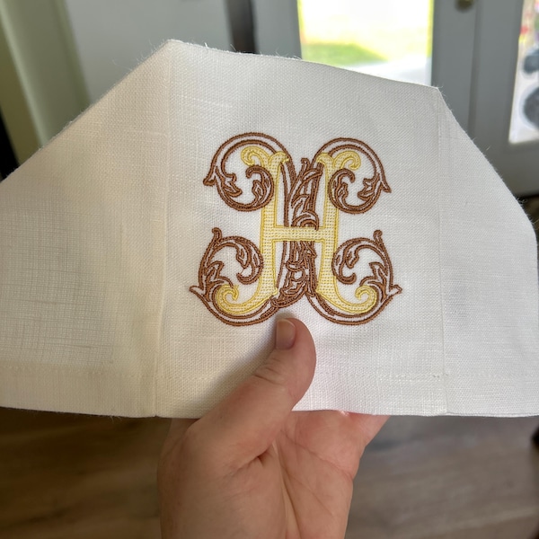 Tissue Box Cover - Custom Embroidered Linen Tissue Holder ...