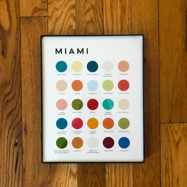 Miami Color Palette Print - Etsy