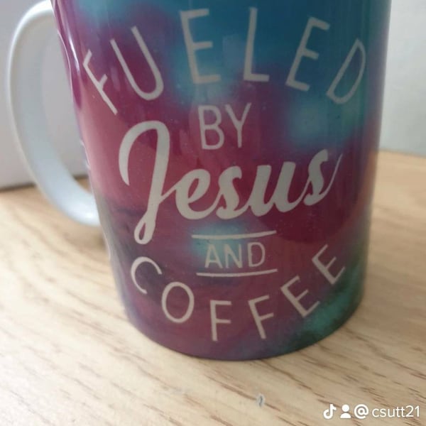 Mug Press SVG Design, Christian Mug SVG, Jesus Mug SVG, Fueled by Jesus ...