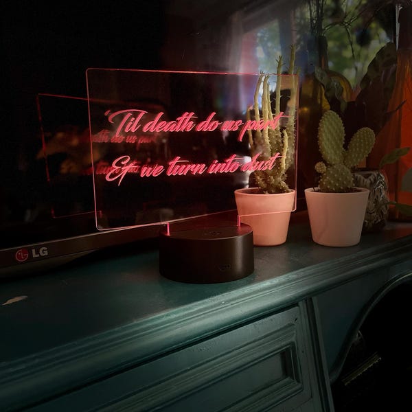 Personalised LED Name Sign. Custom Engraved Light up Name Plaque ...