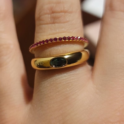 Dainty Ruby Eternity Ring, Ruby Ring, Ruby Stacking Ring, July Birthstone, Ruby Jewelry ...