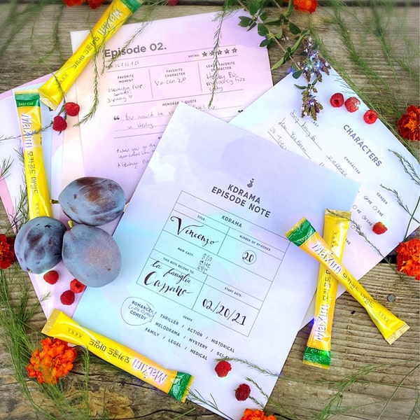Kdrama Journal Printable Episode Note / Planner / TV Show Planner / TV ...