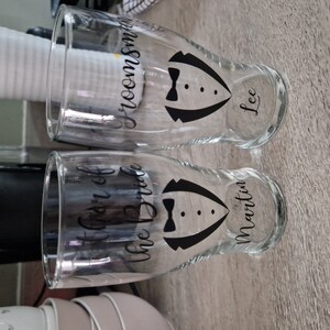 Personalised Pint Glass / Best Man Glass / Groomsman Gift / Wedding ...