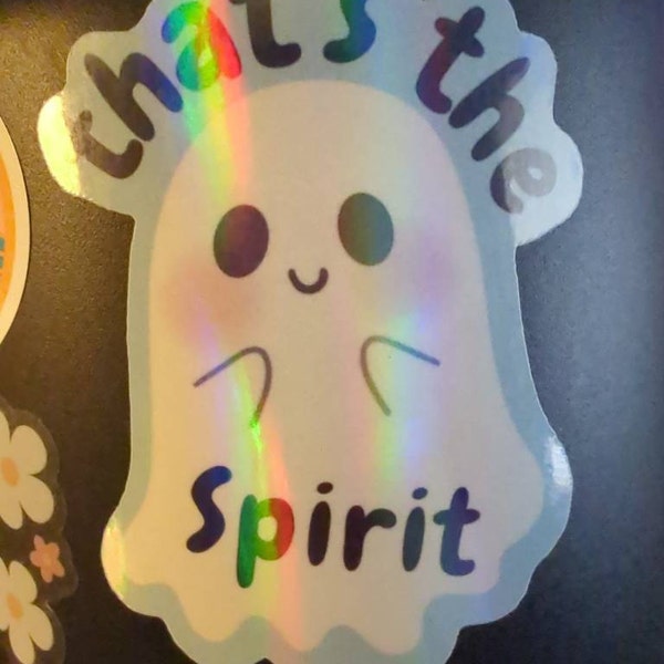 That’s the Spirit Ghost Sticker Funny Quote Stickers | Laptop Sticker ...