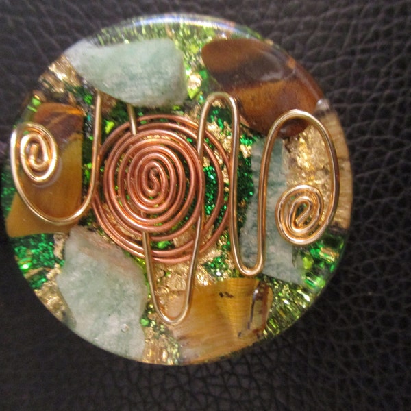 Emerald Stone Orgone Energy Pendant - Etsy