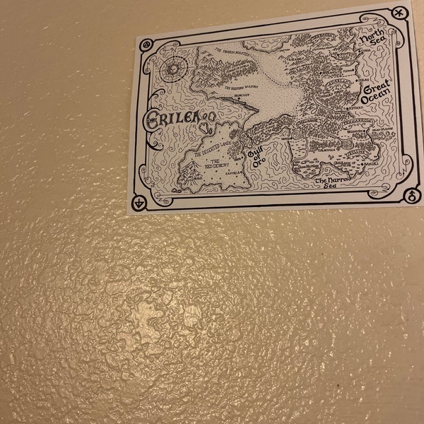 Erilea-tog Map Print | Hand Drawn Art Print - Etsy