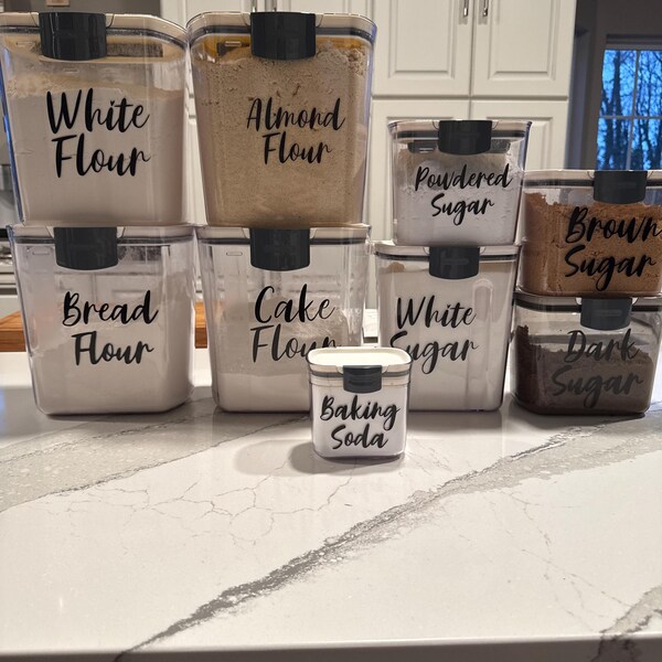 Set of 10-baking Labels for Storage Containers! Baking Vinyl Decals ...
