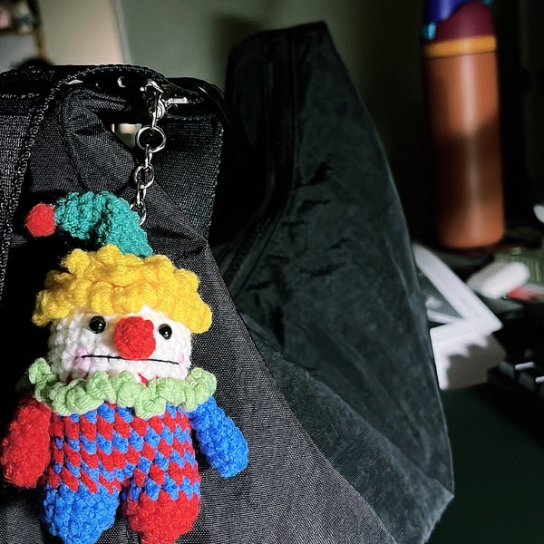 Clown Crochet Keychain, Cute Clown Keychain, Fun Gifts, Cute Gifts ...