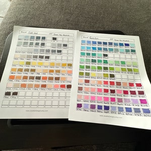 72, 100 and 120 Blank Color Swatch Charts Printable Color Charts for ...