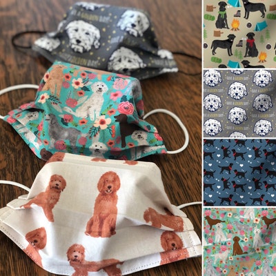 Golden Doodle Fabric Have A 'golden Day' Goldendoodle Dogs Pet on Taupe ...