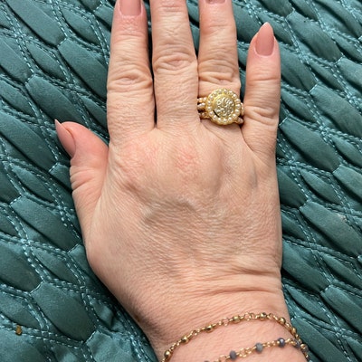 925 Sterling Silver Monogram Flip Ring, Two Sided Ring, Double Side ...