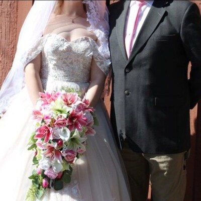 Real Touch Artificial Royal Blue White Ivory Calla Lilies Rose Tiger ...