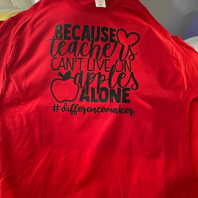 Because Teachers Can't Live on Apples Alone SVG Cut File Commercial Use ...